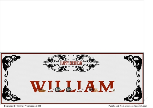 Games large DL name card (William) - CUP790880_20842 | Craftsuprint