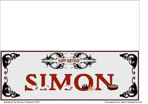 Games large DL name card (Simon) - CUP790927_20842 | Craftsuprint