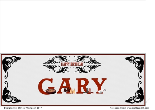 Games large DL name card (Gary) - CUP791016_20842 | Craftsuprint