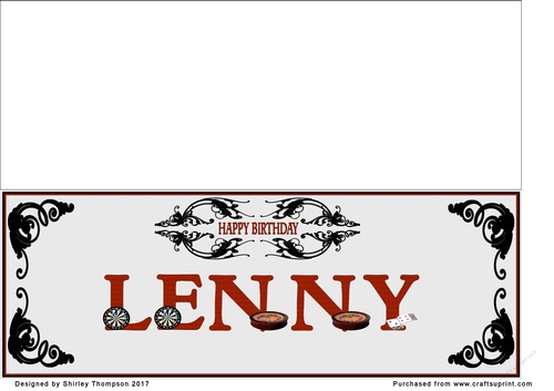 Games large DL name card (Lenny) - CUP792534_20842 | Craftsuprint
