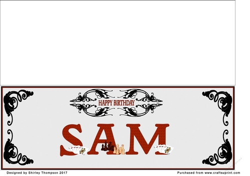 Games large DL name card (Sam) - CUP792546_20842 | Craftsuprint