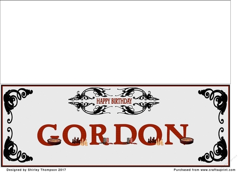 Games large DL name card (Gordon) - CUP792669_20842 | Craftsuprint