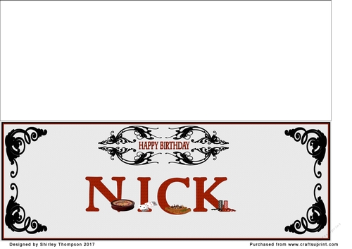 Games large DL name card (Nick) - CUP792676_20842 | Craftsuprint