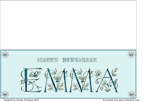 Large DL name card (Emma) - CUP795697_20842 | Craftsuprint
