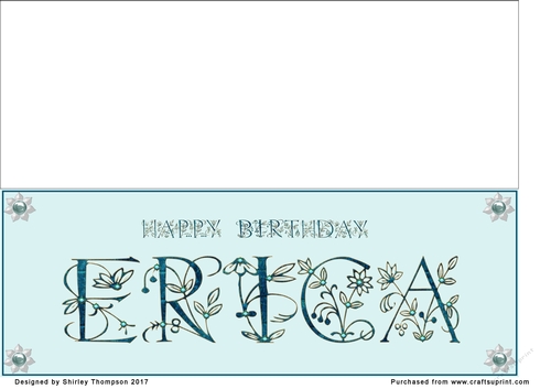 Large DL name card (Erica) - CUP795698_20842 | Craftsuprint