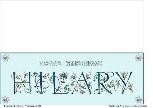 Large DL name card (Hilary) - CUP795705_20842 | Craftsuprint