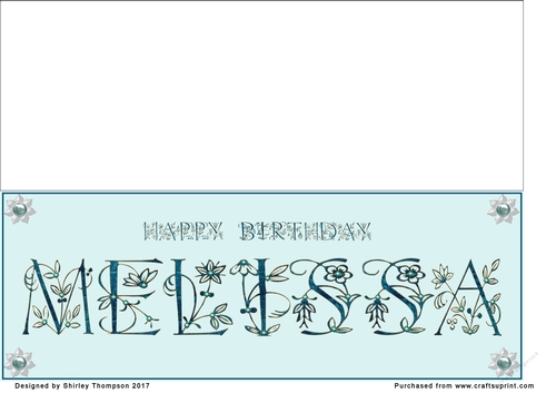 Large DL name card (Melissa) - CUP796033_20842 | Craftsuprint
