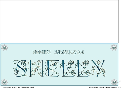 Large DL name card (Shelly) - CUP796046_20842 | Craftsuprint