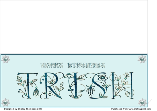 Large DL name card (Trish) - CUP796051_20842 | Craftsuprint