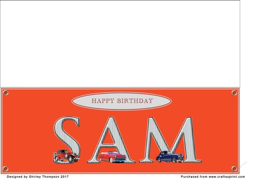 Large DL name card (Sam) - CUP796101_20842 | Craftsuprint