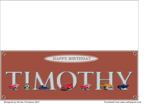 Large DL name card (Timothy) - CUP796110_20842 | Craftsuprint