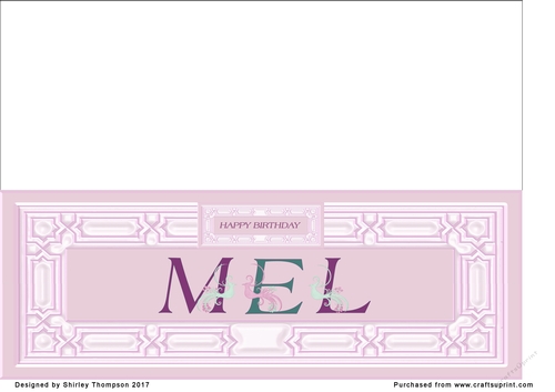 Pink DL name card (Mel) - CUP796941_20842 | Craftsuprint