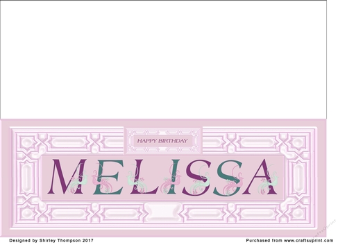 Pink DL name card (Melissa) - CUP796944_20842 | Craftsuprint
