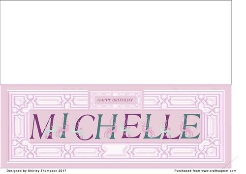 Pink DL name card (Michelle) - CUP796946_20842 | Craftsuprint