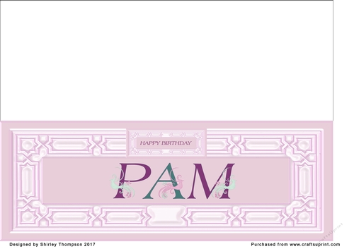 Pink DL name card (Pam) - CUP796949_20842 | Craftsuprint