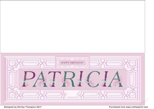 Pink DL name card (Patricia) - CUP796955_20842 | Craftsuprint