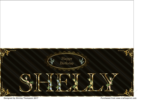 Black & Gold DL name card (Shelly) - CUP797258_20842 | Craftsuprint