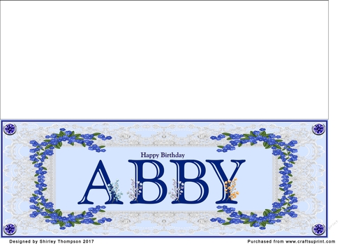 Blue DL name card (Abby) - CUP797414_20842 | Craftsuprint