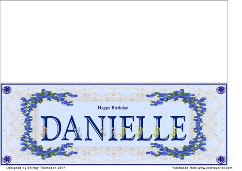 Blue DL name card (Danielle) - CUP797420_20842 | Craftsuprint