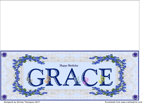 Blue DL name card (Grace) - CUP797426_20842 | Craftsuprint