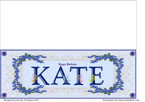 Blue DL name card (Kate) - CUP797429_20842 | Craftsuprint