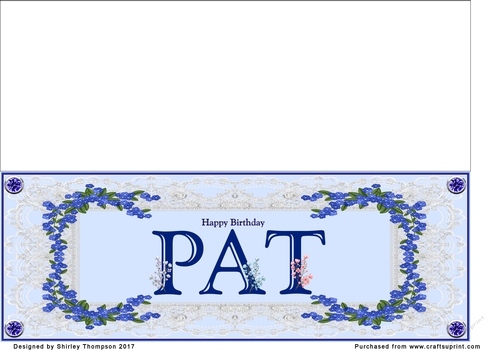 Blue DL name card (Pat) - CUP797436_20842 | Craftsuprint