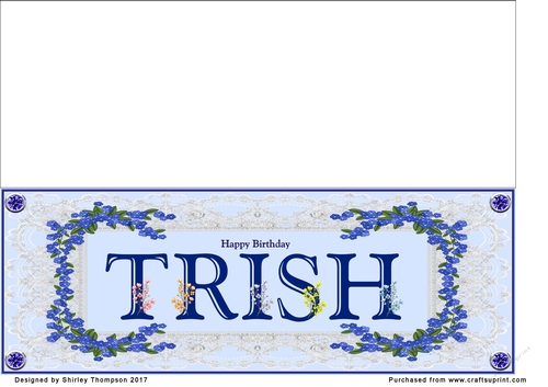 Blue DL name card (Trish) - CUP797442_20842 | Craftsuprint