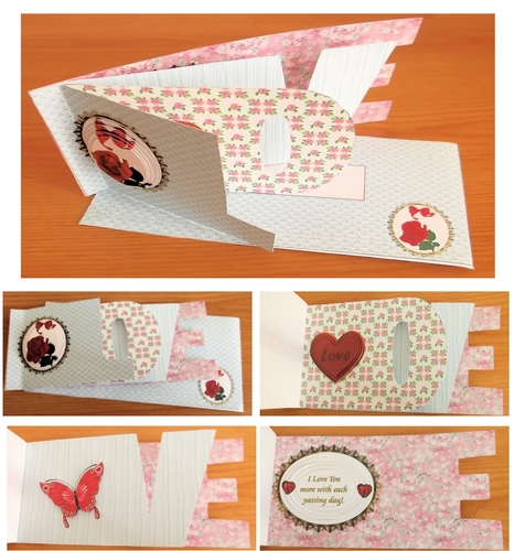 LOVE shaped card with matching envelope - CUP855867_20842 | Craftsuprint
