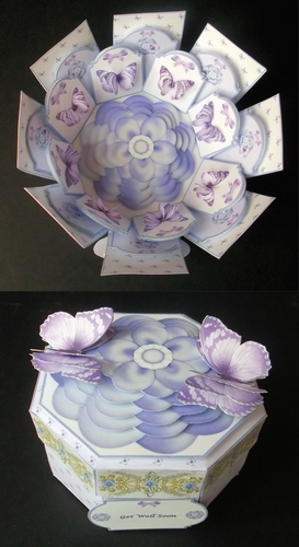 Lilac 3D butterflies exploding box card - CUP902277_20842 | Craftsuprint