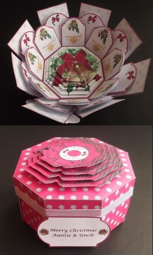 Christmas bells exploding box card - CUP902472_20842 | Craftsuprint
