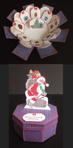 Santa exploding box card - CUP902917_20842 | Craftsuprint