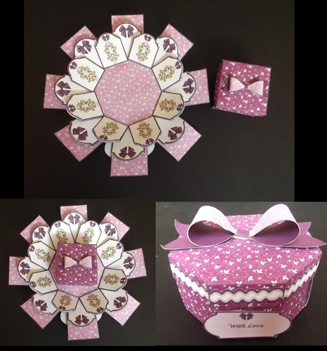 Purple exploding box card with gift box - CUP908741_20842 | Craftsuprint