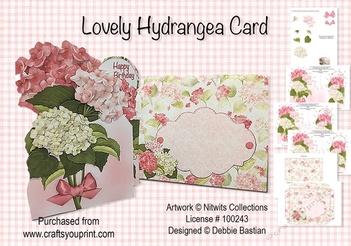 Lovely Hydrangea Card - CUP1117853_30271 | Craftsuprint
