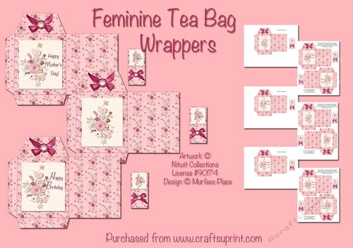 Feminine Tea Bag Wrappers - CUP868981_30271 | Craftsuprint