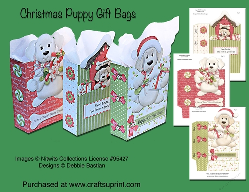 Christmas Puppy Gift Bags - CUP980790_30271 | Craftsuprint