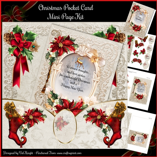 Christmas Pocket Card Mini Page Kit - CUP1010435_58488 | Craftsuprint