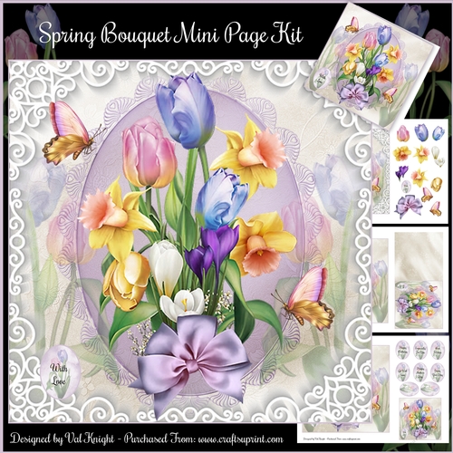 Spring Bouquet Mini Page Kit - CUP1024592_58488 | Craftsuprint