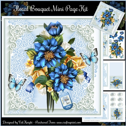 Floral Bouquet Mini Page Kit - CUP1026839_58488 | Craftsuprint