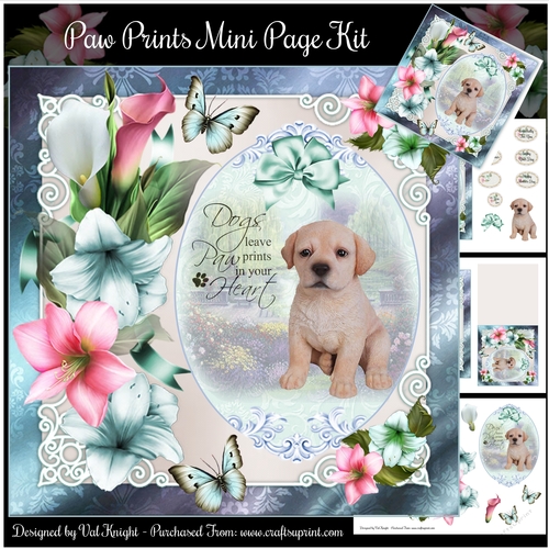 Paw Prints Mini Page Kit - CUP1028355_58488 | Craftsuprint