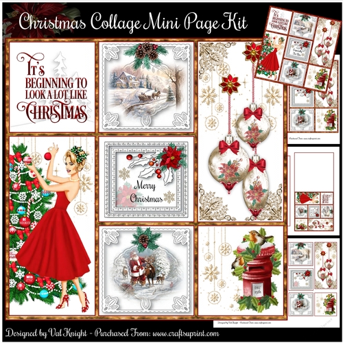 Christmas Collage Mini Page Kit - CUP1062701_58488 | Craftsuprint