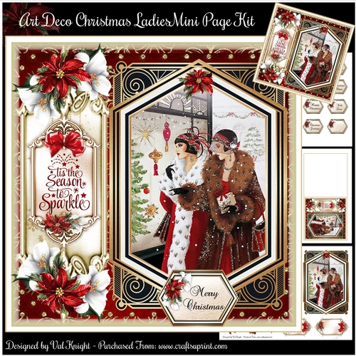 Art Deco Christmas Ladies Mini Page Kit - CUP1064817_58488 | Craftsuprint
