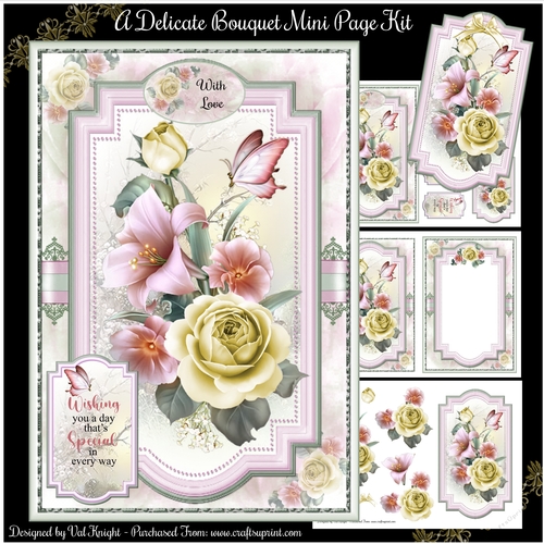 A Delicate Bouquet Mini Page Kit - CUP1095332_58488 | Craftsuprint