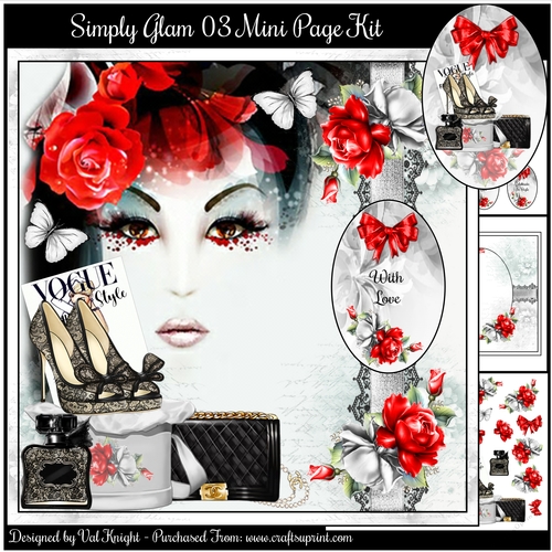 Simply Glam 03 Mini Page Kit - CUP1099499_58488 | Craftsuprint