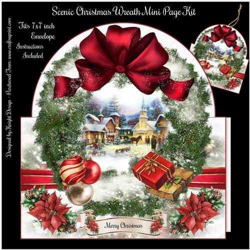 Scenic Christmas Wreath Shaped Mini Page Kit - CUP1120500_58488 ...