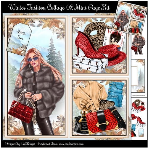 Winter Fashion Collage 02 Mini Page Kit - CUP1136758_58488 | Craftsuprint