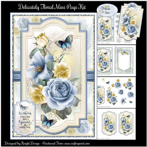 Delicately Floral Mini Page Kit - CUP1142125_58488 | Craftsuprint