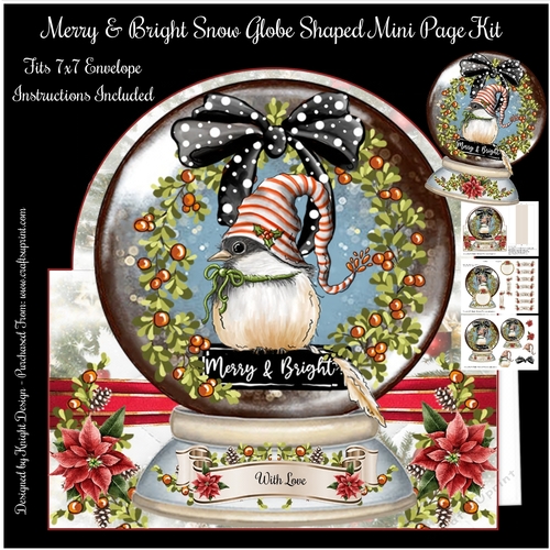 Merry & Bright Snow Globe Shaped Mini Page Kit - CUP1171772_58488 ...