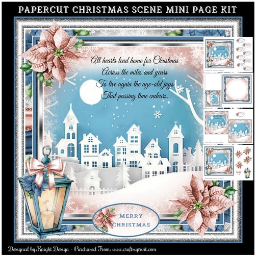 Papercut Christmas Scene Mini Page Kit - CUP1172414_58488 | Craftsuprint