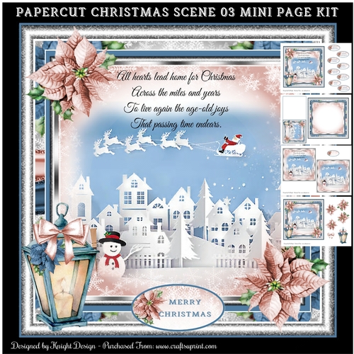 Papercut Christmas Scene 03 Mini Page Kit - CUP1172441_58488 | Craftsuprint
