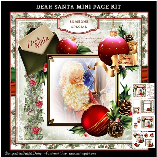 Dear Santa Mini Page Kit - CUP1172587_58488 | Craftsuprint